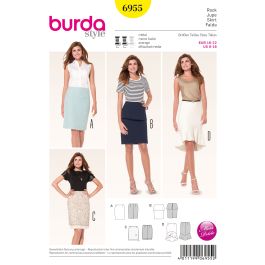 Patron Burda 6955 Jupe