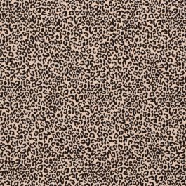 Tissu Jersey Coton Panthère Lou sur fond Beige - Par 10 cm